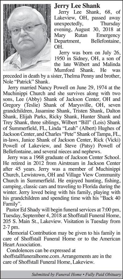 JERRY LEE SHARK - Marysville Journal Tribune