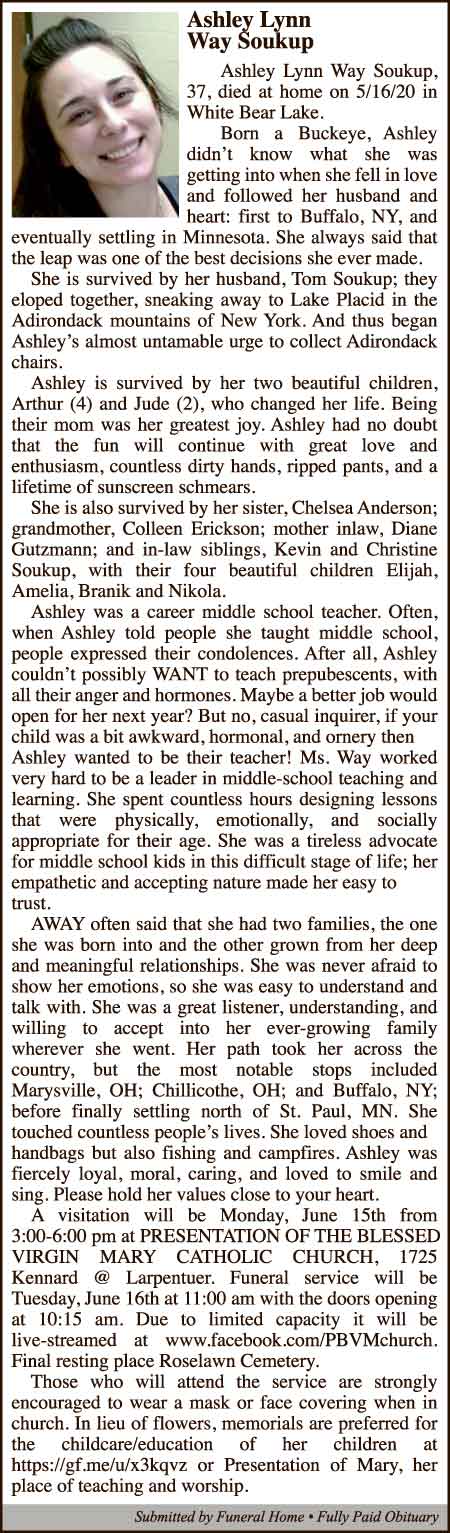 Ashley Lynn Way Soukup - Marysville Journal Tribune