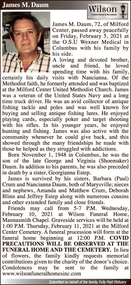 James M. Daum - Marysville Journal Tribune